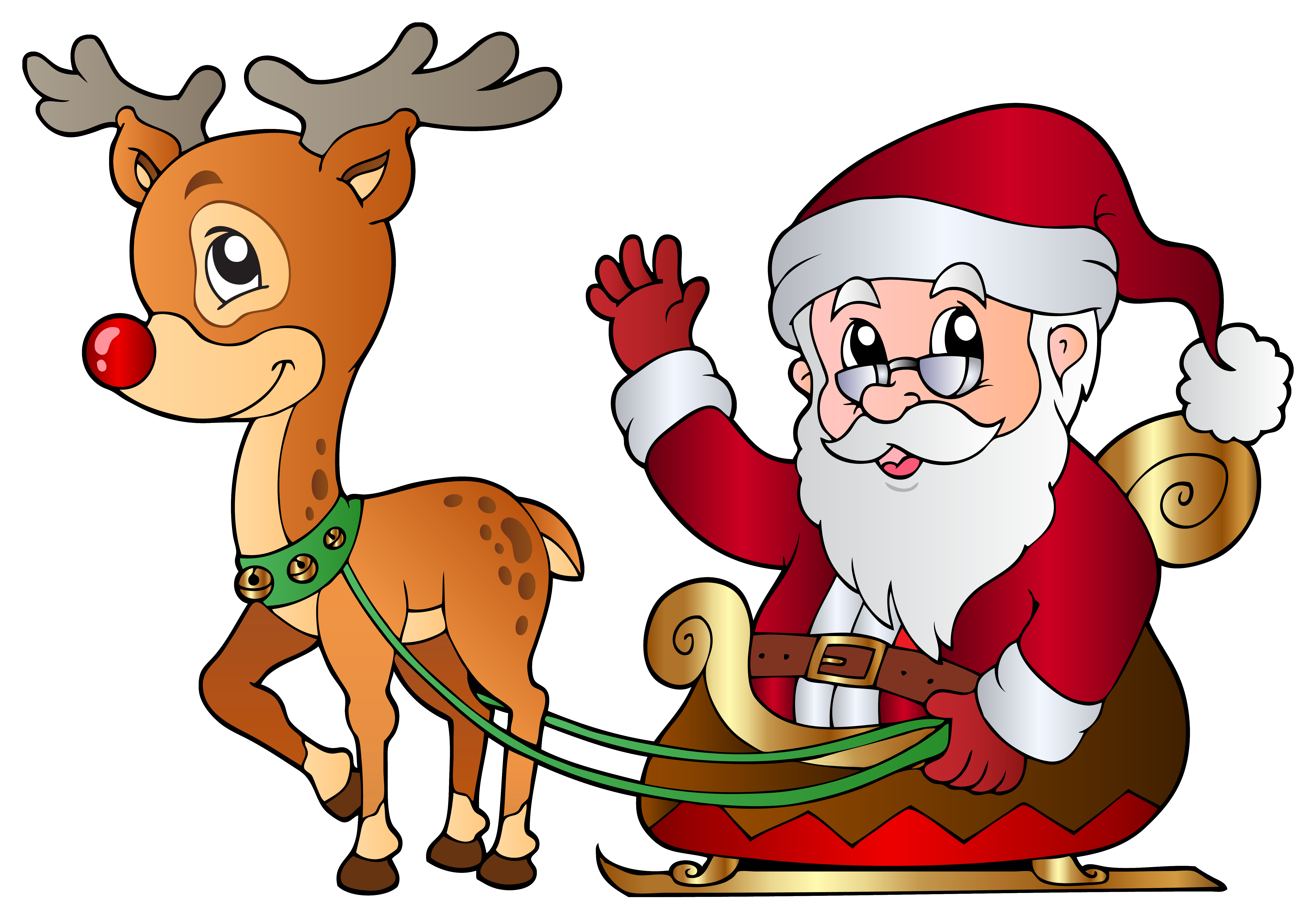 Santa Rudolph Clipart Free Download Clip Art On Clipartix