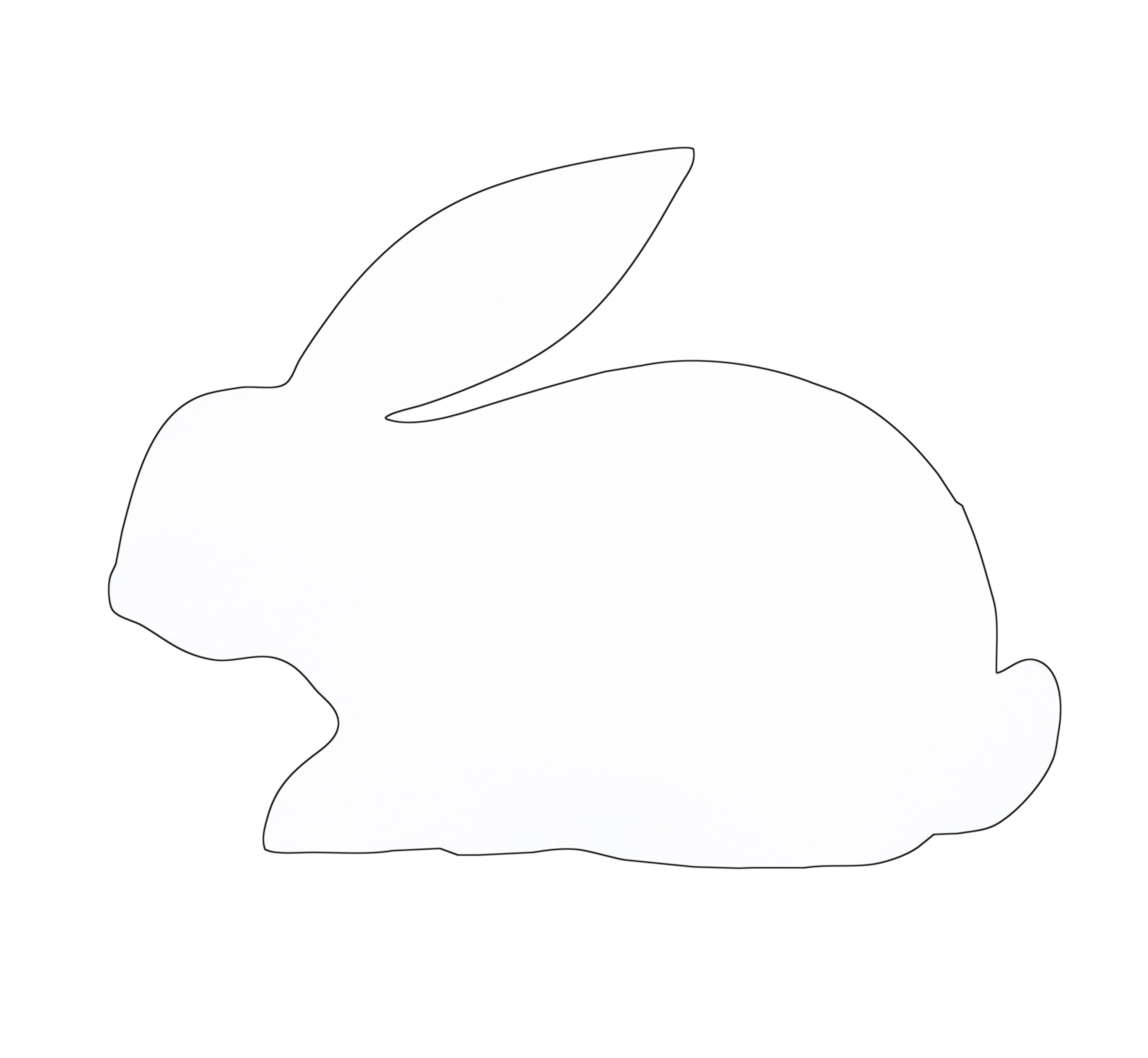 Bunny Outline Printable Rabbit Template For Craft Silhouette Jpg