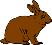 Brown rabbit clip art at clker vector clip art - Clipartix
