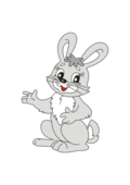 Rabbit snow bunny clipart - Clipartix