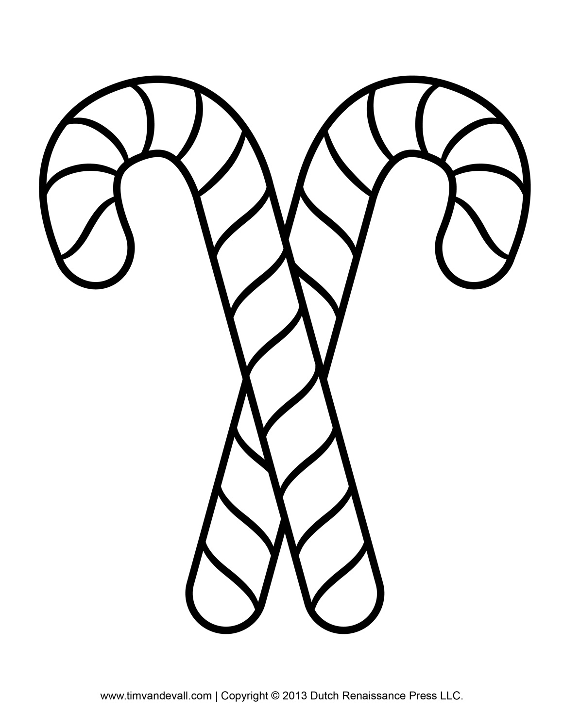 Free Candy Cane Template Printables Clip Art 3 Clipartix