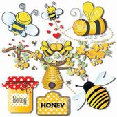 Bees clip art bumble bee beehive buzzy art honey – Clipartix