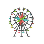Carnival ferris wheel clip art vector clipart of a ferris wheel - Clipartix