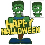 Frankenstein large cute halloween set clipart – Clipartix