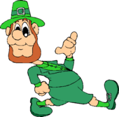Free ireland clip art image leprechaun with the irish flag - Clipartix