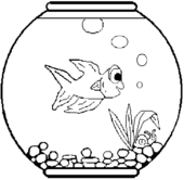 Fish bowl cat and fish in bowl clip art a free graphic from pets 4 ...