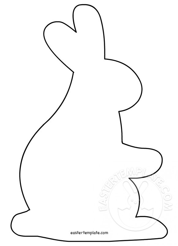 Easter Bunny Outline Printable Template Jpg Clipartix