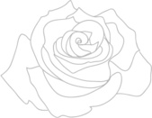 Rose outline free vector in adobe illustrator ai jpg – Clipartix