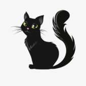 Halloween black cat vector material clipart evil jpg – Clipartix