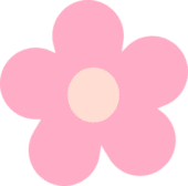 Pink flower element vector clipart – Clipartix